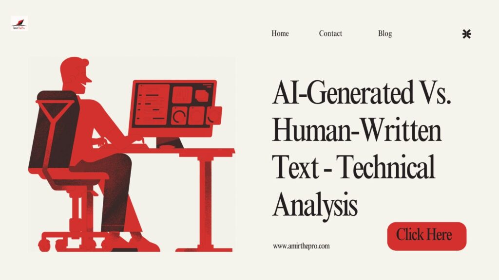 AI-Generated Vs. Human-Written Text – Technical Analysis – Amir The Pro